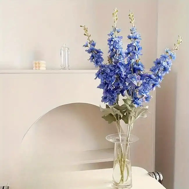 Blue Delphinium Silk Flower Stem – Davis Street Mercantile