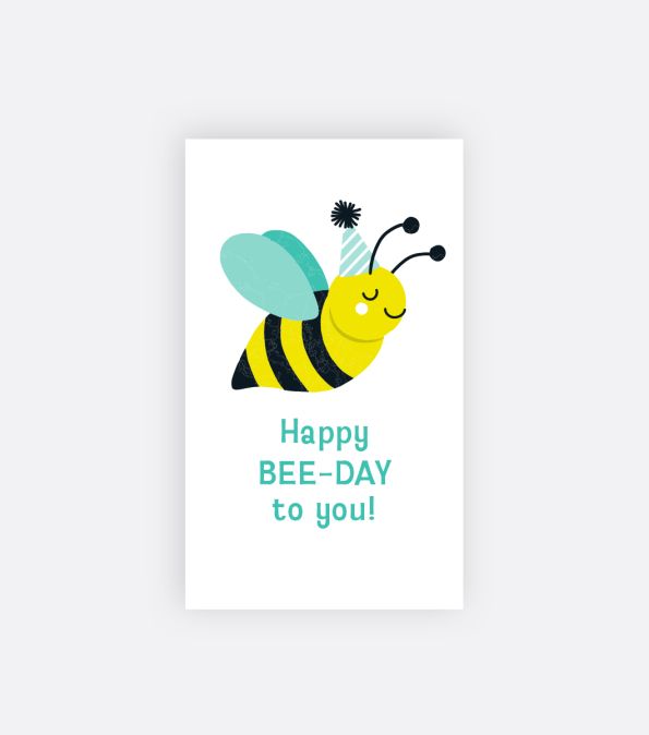 Buzzy Bee Day - Mini Notes Small Birthday Card – Davis Street Mercantile
